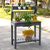 Outsunny 39'' x 18'' x 55'' Gardening Workbench with Clapboard Plant ...