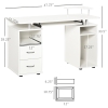 HOMCOM Multi-Function Computer Desk Home Office Workstation with ...
