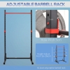 Soozier Adjustable Barbell Power Rack Squat Stand Strength Training ...