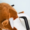 Qaba Spring Rocking Horse Plush Spring Rocking Horse-Style Rodeo Bull ...