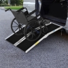 HOMCOM Aluminum Portable Skidproof PVC Carpeted Folding Wheelchair Ramp ...