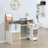 HOMCOM Furniture 54" Multi-Level Modern Design Home Office Desk with ...
