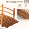 Outsunny 5FT Wooden Garden Bridge Classic Arc Footbridge with ...