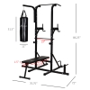 Soozier 86" Full Body Power Tower Home Gym Fitness Station with ...