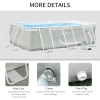 Outsunny 11ft x 7ft x 32in Steel Frame Pool with Filter Pump, Outdoor ...