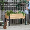 Outsunny 47''x24''x29'' Raised Garden Bed, Metal Frame Elevated Planter ...