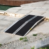 HOMCOM Aluminum Portable Skidproof PVC Carpeted Folding Wheelchair Ramp ...