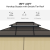 Outsunny 11x15 Hardtop Gazebo with Aluminum Frame, Polycarbonate Gazebo ...
