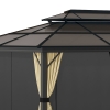 Outsunny 11x15 Hardtop Gazebo with Aluminum Frame, Polycarbonate Gazebo ...