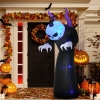 Outsunny 7ft Inflatable Halloween Ghost with Horns, Blow-Up Outdoor LED ...