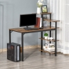 HOMCOM Compact Computer Desk Writing Table Modern Home Office w/ Shelf ...