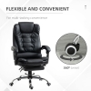 HOMCOM Reclining Office Chair With Footrest Black | Aosom.com