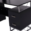 HOMCOM Storage Computer Desk 52" Multi-Level Computer Workstation ...