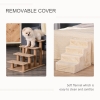 PawHut Pet Steps Cat Stairs Ladder for Cats and Dogs Get On Bed Sofa ...