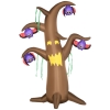 Outsunny 8ft Inflatable Halloween Ghost Tree with Upside-down Bats ...