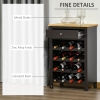 HOMCOM Modern Wine Rack, Storage Cabinet with 16-Bottle Wine Holder and ...