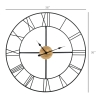 HOMCOM 36 Inch Large Wall Clock, Silent Non Ticking Wood Metal ...