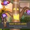 Outsunny 8ft Inflatable Halloween Ghost Tree with Upside-down Bats ...