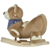 Qaba Rocking Horse Toy Kids Plush Ride-On Rocking Horse Bear Style With ...