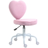 HOMCOM Pink Love Heart Shaped Back Office Chair | Aosom.com
