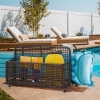 Outsunny Pool Float Storage, Pool Caddy, with Wheels, 43.25" L x 22.5 ...