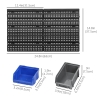 DURHAND Wall Mounted Storage Bin Rack Tool Organizer with 30 Bins ...