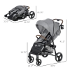 Qaba Lightweight Baby Stroller, Toddler Travel Stroller with One Hand ...