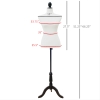 HOMCOM Female Mannequin Dress Form Torso Dressmaker Stand Display ...
