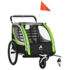Aosom 2-in-1 Child Bike Traile, Baby Stroller with Brake, Storage Bag ...