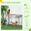 PawHut Wooden Chicken Toys for Coop with Swings, Chicken Activity ...