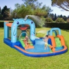 Outsunny 5-in-1 Inflatable Water Slide, Narwhals Style Kids Castle ...
