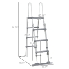 Outsunny 70 Inch Above Ground Swimming Pool Ladder, A Frame Deck Ladder ...