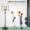 Soozier Portable Basketball Hoop, 6ft-7ft Height Adjustable Basketball ...