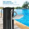 Outsunny 10.6 Gallons Solar Heated Shower with 360 Rotating Rainfall ...