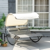 Outsunny Double Outdoor Rocking Bed, Patio Chaise Sun Lounger Bed for ...