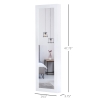 HOMCOM Jewelry Cabinet with Full Length Mirror, Wall Mounted Jewelry ...
