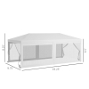 Outsunny 20' x 10' Outdoor Party Tent Gazebo Wedding Canopy with ...