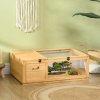 PawHut Wooden Reptile Cage with Top Access for Turtles, Lizards, Snakes ...