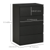 HOMCOM Chest of Drawer, 4 Drawers Storage Cabinet Freestanding Tower ...