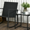 Outsunny 3 Pieces Rocking Bistro Set, Outdoor Wicker Patio Furniture ...