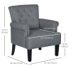 HOMCOM Armchair, Fabric Accent Chair, Modern Living Room Chair with ...