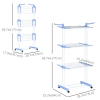 HOMCOM Foldable Clothes Drying Rack, 4-Tier Steel Laundry Racks for ...