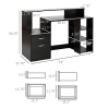 HOMCOM Wooden Computer Desk PC Table Home Office Workstation w/ Printer ...
