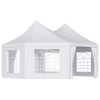 Outsunny White Octagonal Party Tent 22.3ft Garden Event Shelter | Aosom ...