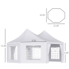 Outsunny White Octagonal Party Tent 22.3ft Garden Event Shelter | Aosom ...