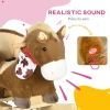 Qaba Baby Rocking Horse, Riding Horse, Plush Animal Rocker with ...