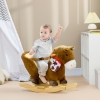Qaba Baby Rocking Horse, Riding Horse, Plush Animal Rocker with ...