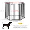 PawHut 48inch 6-Panel Dog Playpen, Foldable Dog Pen, Metal Rabbit Run ...
