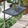 Outsunny Outdoor Hanging Table, Adjustable Balcony Railing Table ...