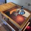 PawHut Wooden Reptile Cage with Top Access for Turtles, Lizards, Snakes ...